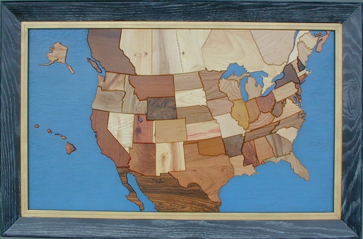 Wood Maps and Leaves - International Wood Collectors Society